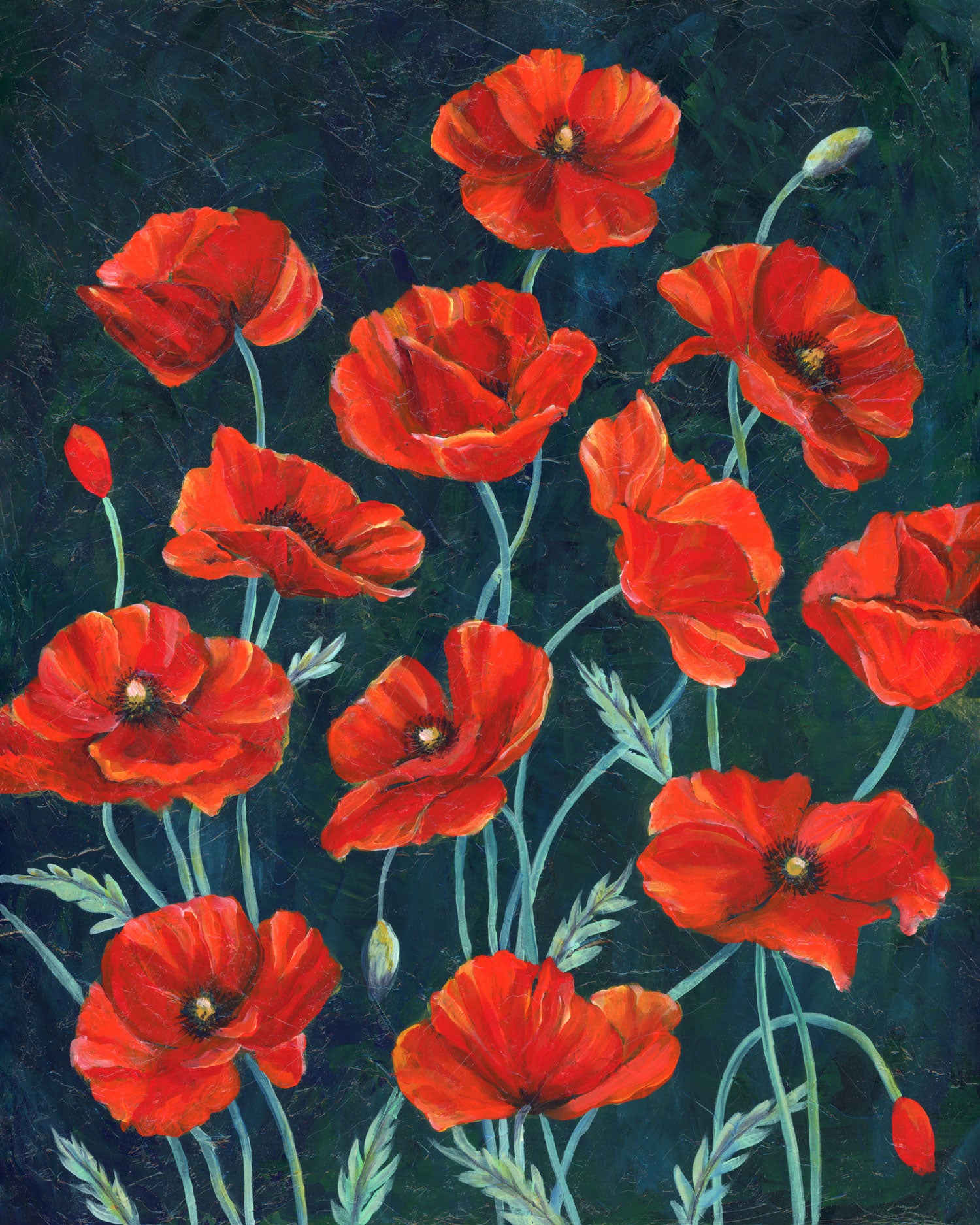 Red Poppies Art Print | Poppy Artwork for Sale by Aimee Schreiber - The ...