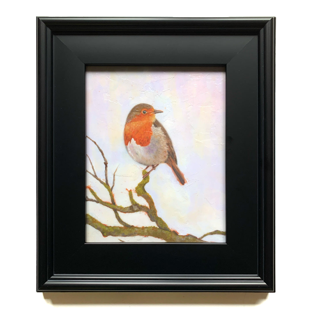 Robin Embellished Canvas Art Print | Bird Wall Art Framed - The Copper Wolf