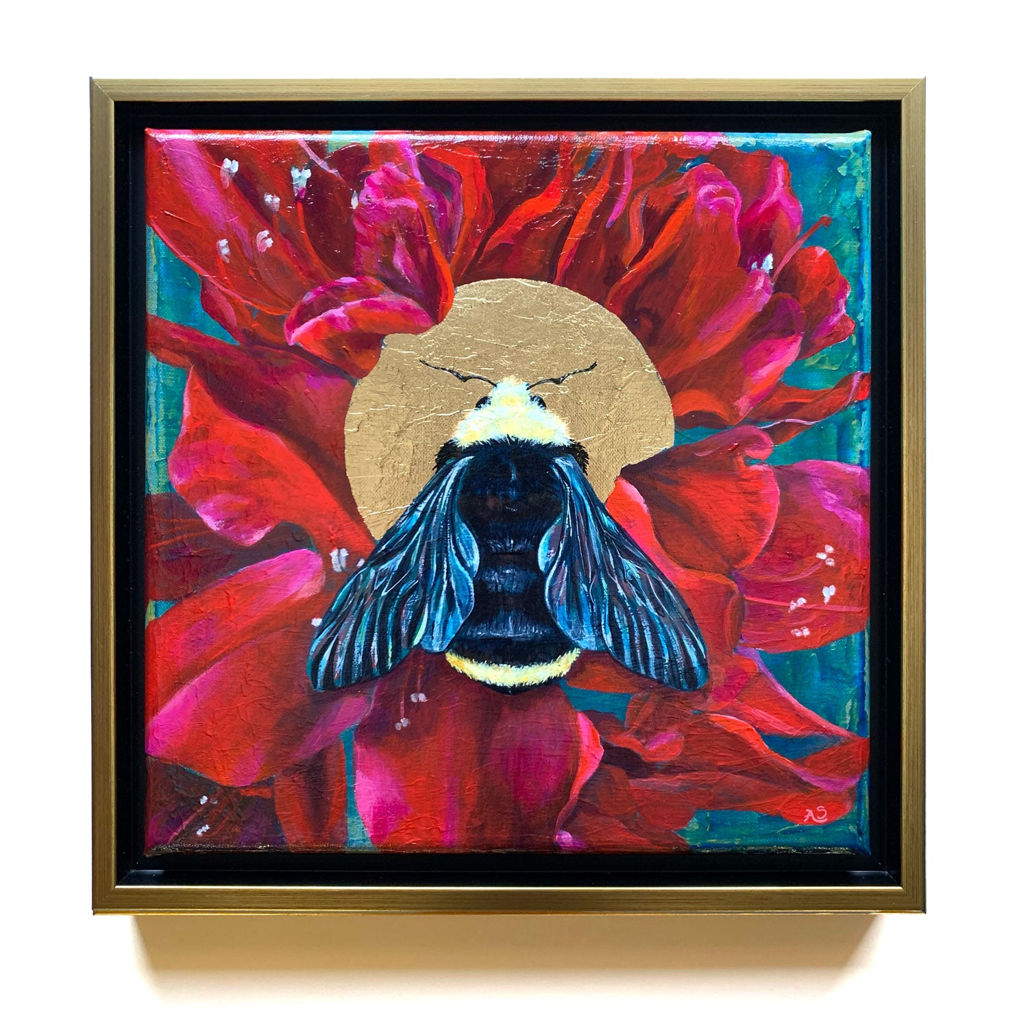"Flow" Obscure Bumblebee Painting | Bee painting with rhododendrons ...